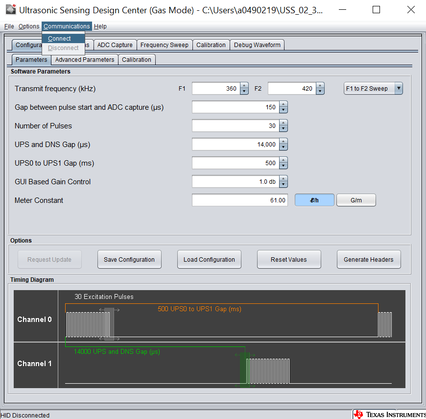EVM430-FR6043: USS app freeze while connecting to the board + error message on board - MSP low ...