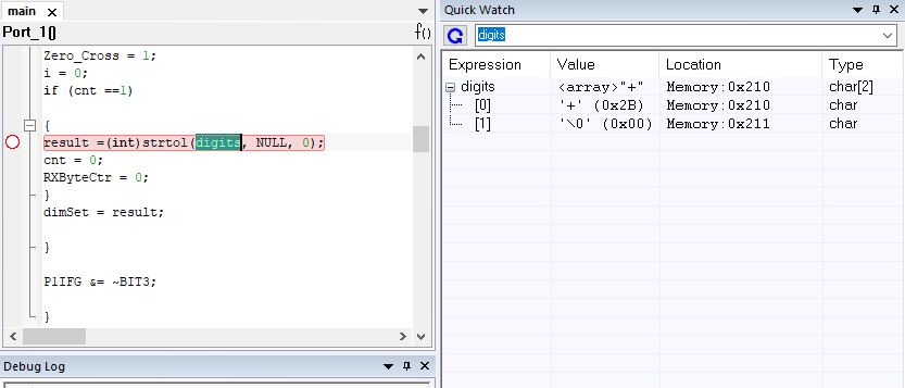 Compiler/MSP430G2553: Dimmer light - Problem to get dimmer level - MSP ...
