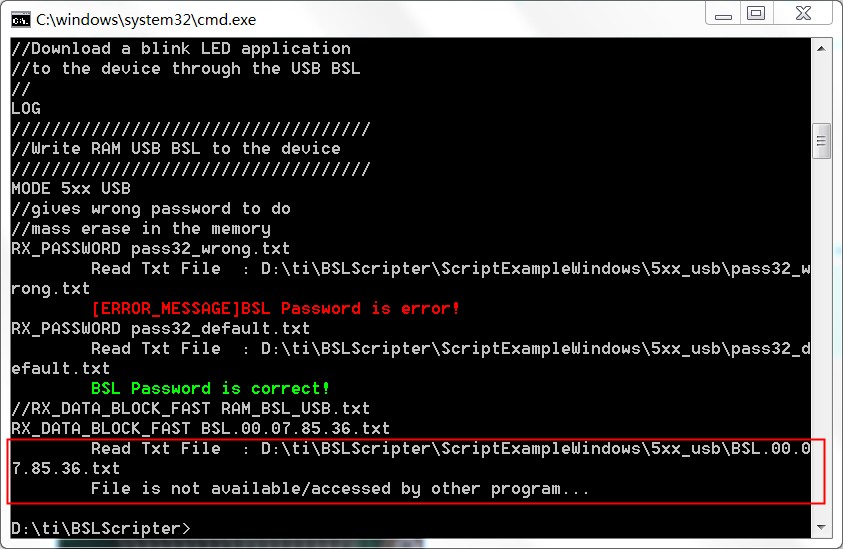 MSP430F5529: USB BSL SCRIPTER - MSP low-power microcontroller forum ...