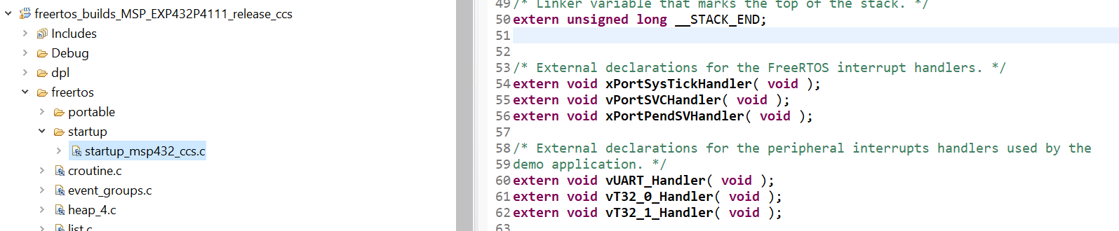 Rtosmsp432p4111 Systickhandler And Freertos Msp Low Power Microcontroller Forum Msp Low