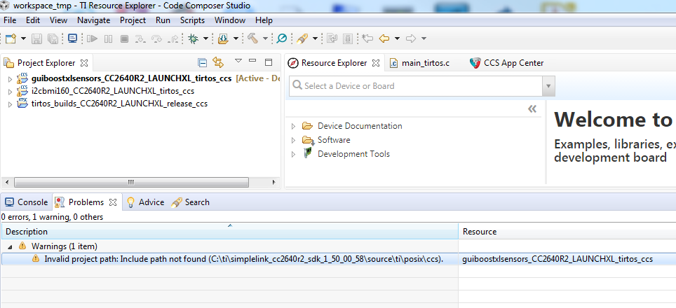 CCS/MSP432P401R: BOOSTXL-SENSORS_TI_RTOS_SensorsGUI_MSP432P401R Build Errors. - MSP low-power ...