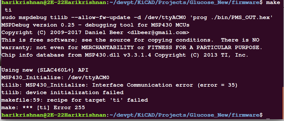 Msp Fet430uif Msp Fet Interface Communication Error Msp Low Power Microcontroller Forum Msp