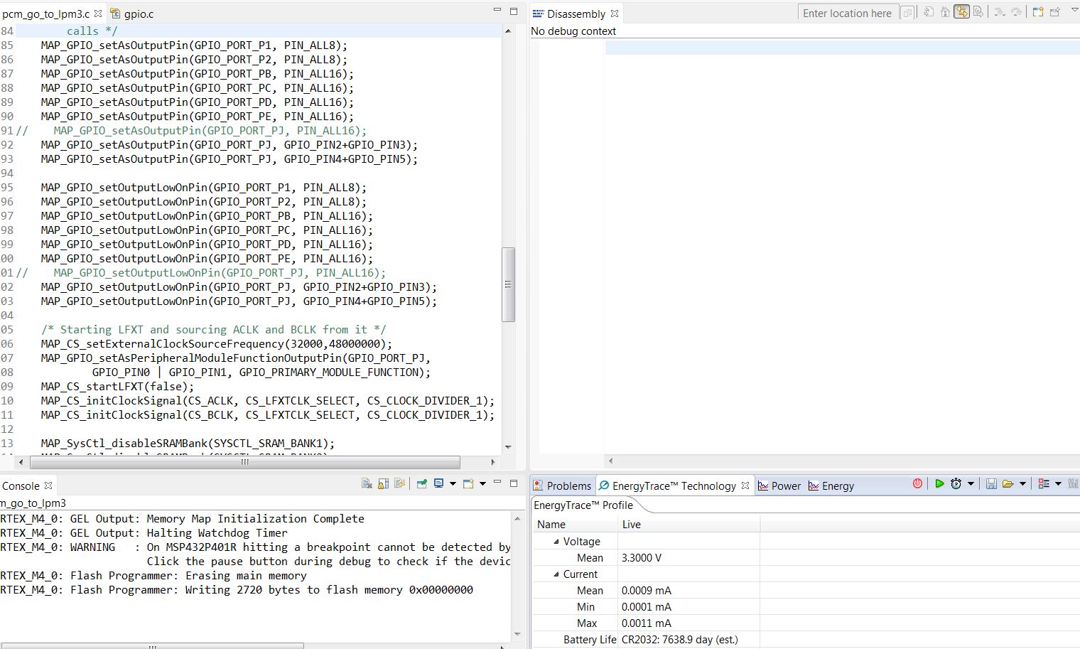 MSP-EXP432P401R LPM3 current is not in the range of the datasheet - MSP low-power ...