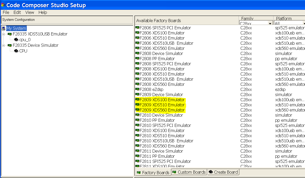 TMS320F2809: Can be programmed through CCSv3.3? - C2000 microcontrollers forum - C2000™︎ ...