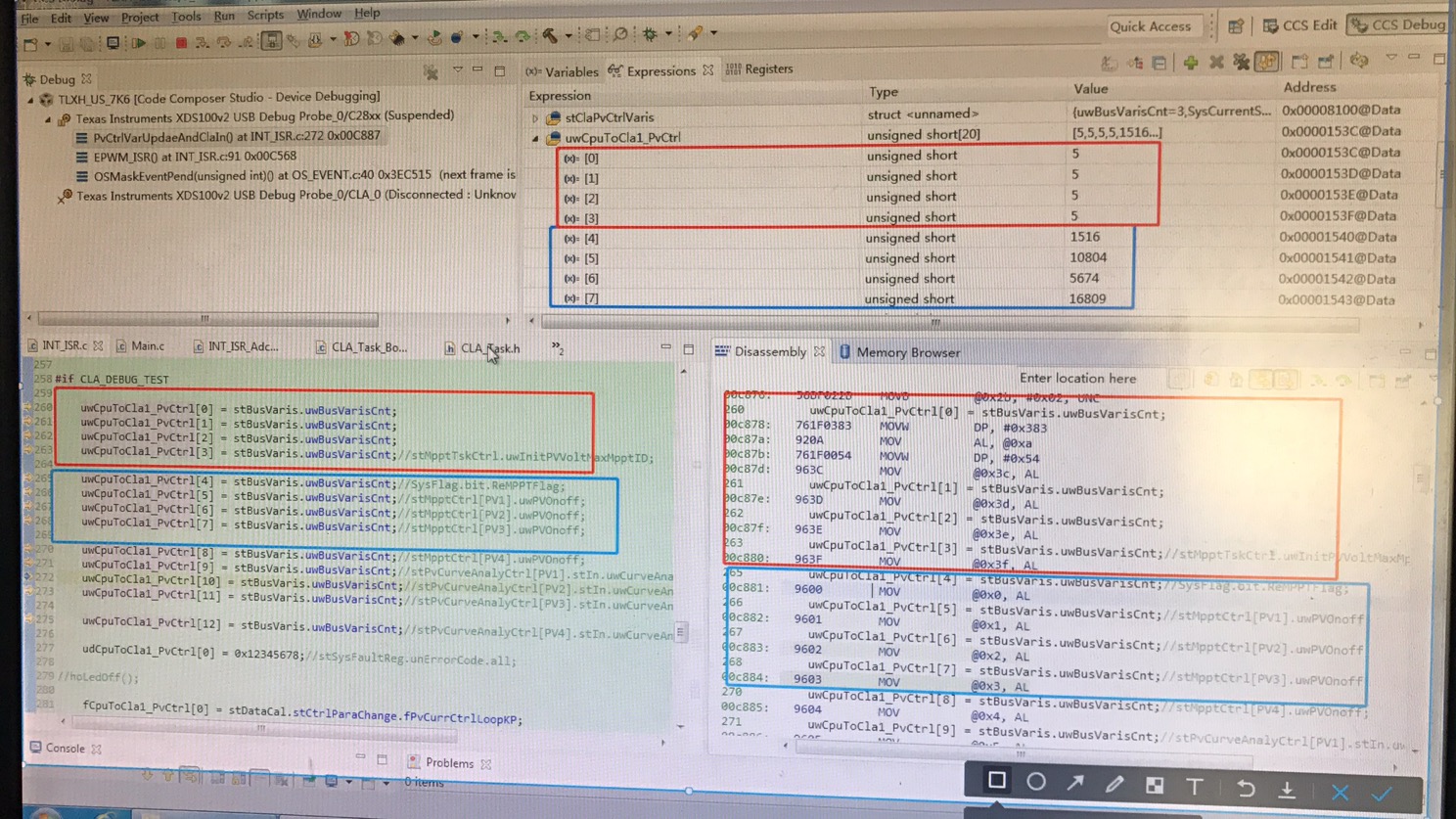 TMS320F28069: variable not assigned correctly - C2000 microcontrollers forum - C2000™︎ ...