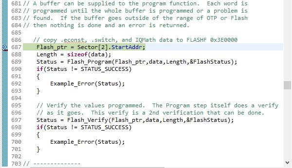 TMS320F28069: Copied code using secondary bootloader; now getting stuck ...