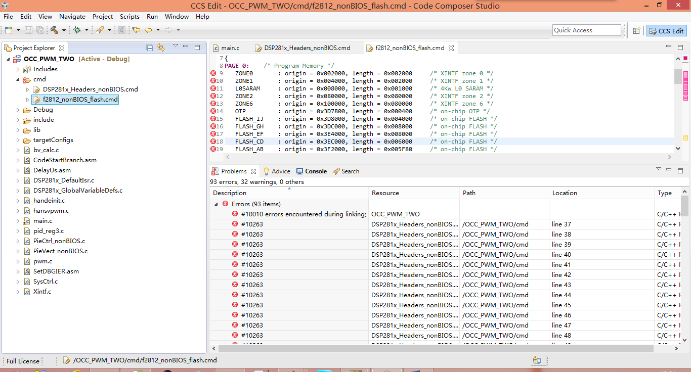 A question about a project using CCS6.0 with TMS320F2812 - C2000 microcontrollers forum - C2000 ...