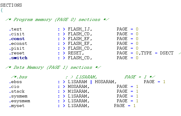 TMS320F2812: RAM , .bss and .ebss concerns - C2000 microcontrollers forum - C2000™︎ ...