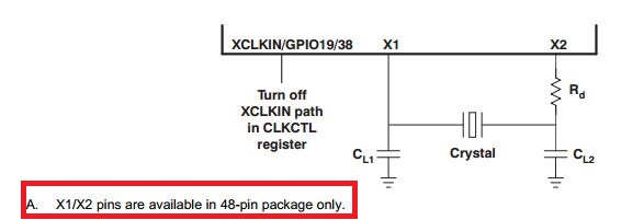 For TMS320F28027 I need to connect external crystal oscillator - C2000 ...