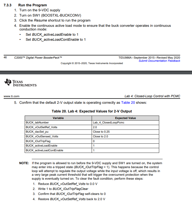 Launchxl F280049c Pcmc Closed Loop Application Configuration Does Not Work For Active Load