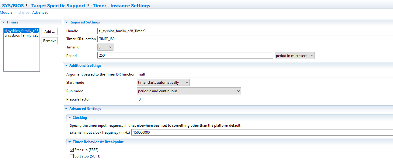 Tms320f28335 Sysbios 676112 And Xdc Tools 360234 Timer Interrupt