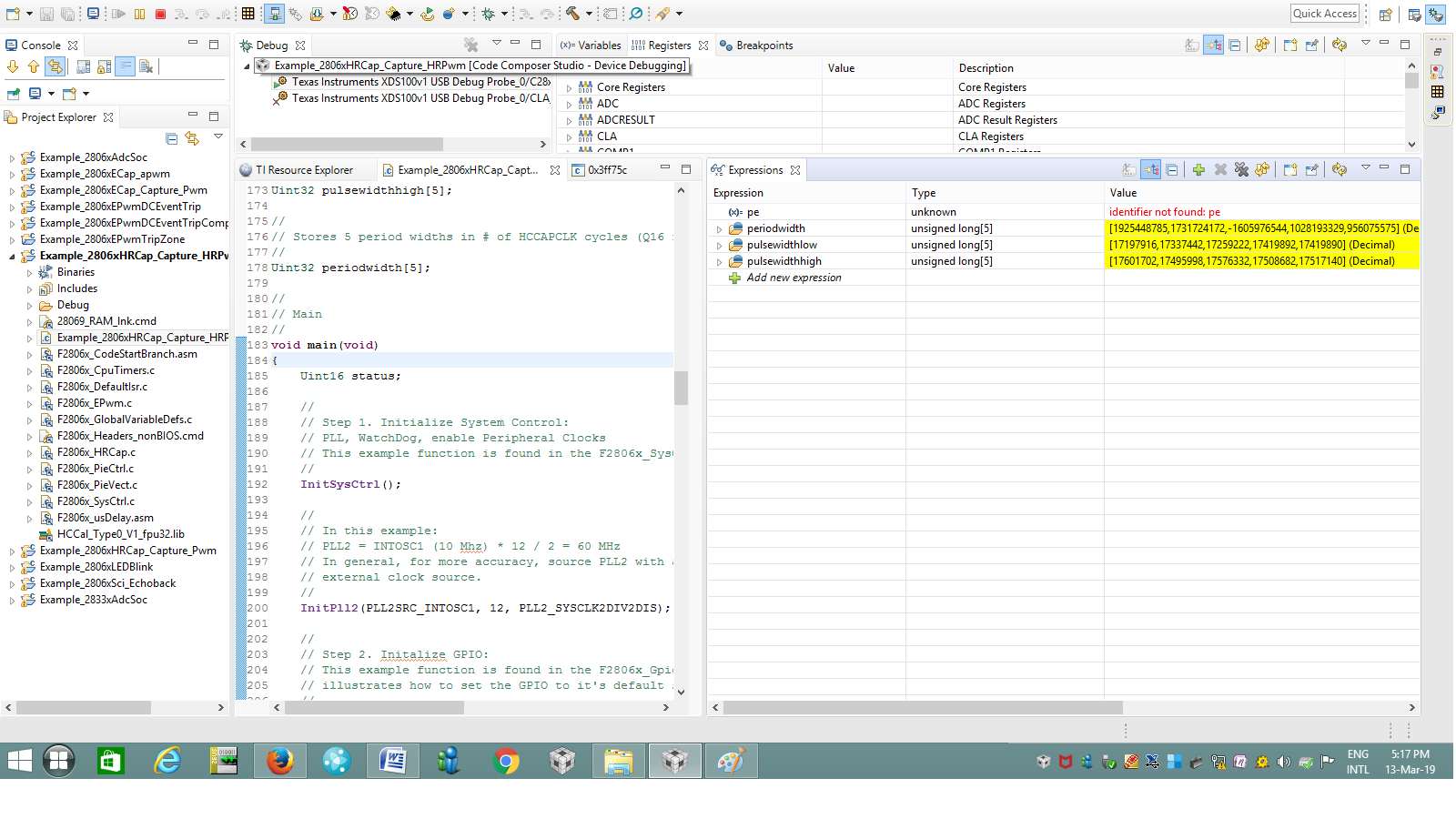 CCS/TMS320F28069: Usability of HRCAPTURE MODULE OF TMS 320F 28069 ...