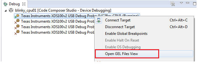 TMS320F28379D: real time debug device already Flashed : not able to ...