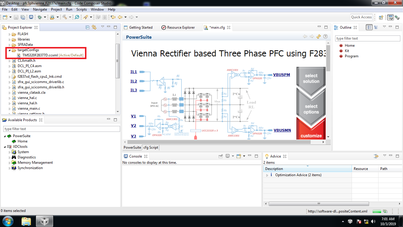CCS/TIEVM-VIENNARECT: Regarding Power Suite in Code Composer Studio - C2000 microcontrollers ...