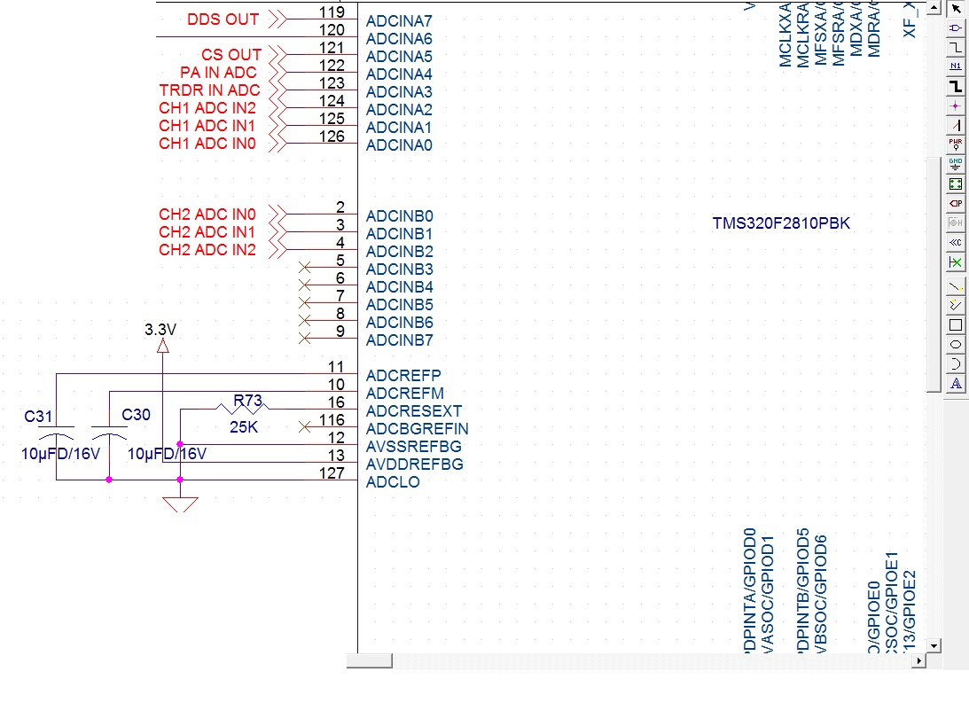 Low voltages at ADCREFP and ADCREFM pins of TMS320F2810 - C2000 microcontrollers forum - C2000™︎ ...