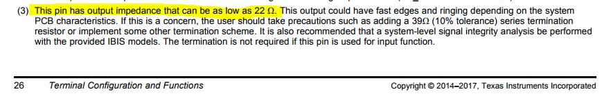 TMS320F28075: About F28075's GPIO output impedance - C2000 microcontrollers forum - C2000™︎ ...
