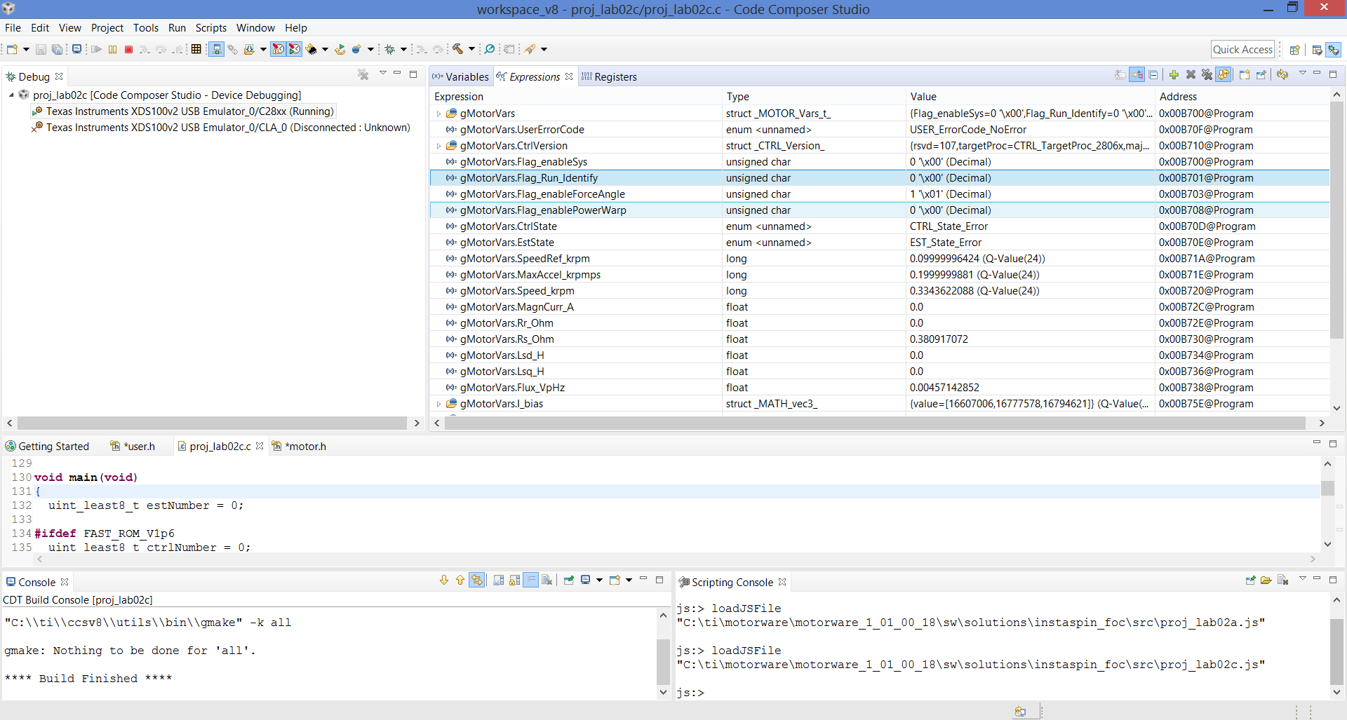 CCS/DRV8301-69M-KIT: Lab 2a problem with ACIM - C2000 microcontrollers forum - C2000™︎ ...