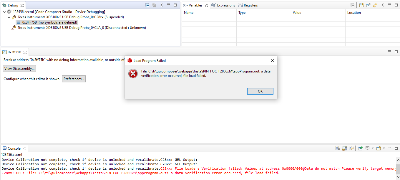 CCS/TMDSHVMTRINSPIN: Run the pmsm motor uding TMDSHVMTRINSPIN development kit,and 28069 control ...
