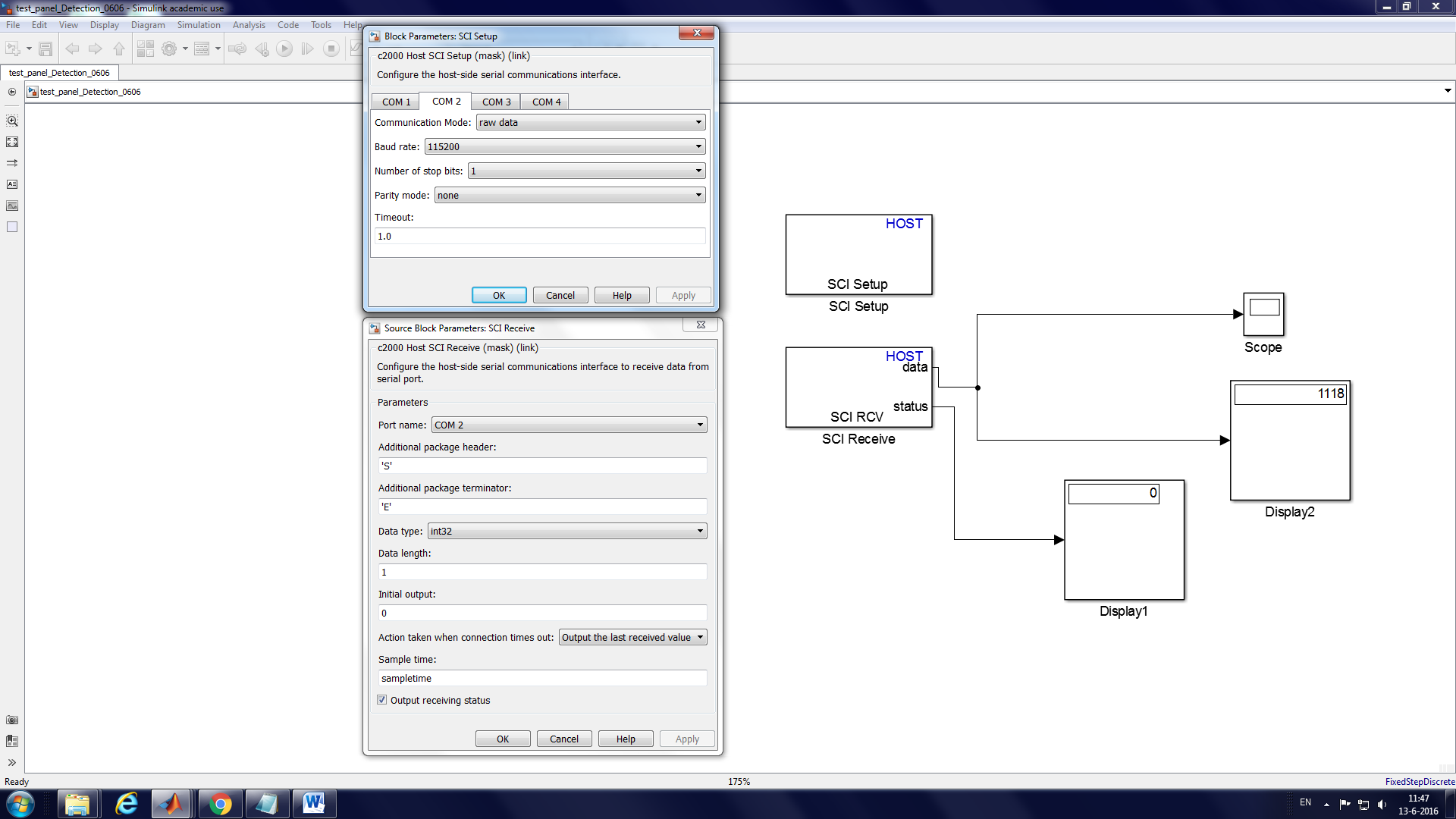 The Input Data Mismatch The Data Displayed In Simulink For Tms320f28027f C2000