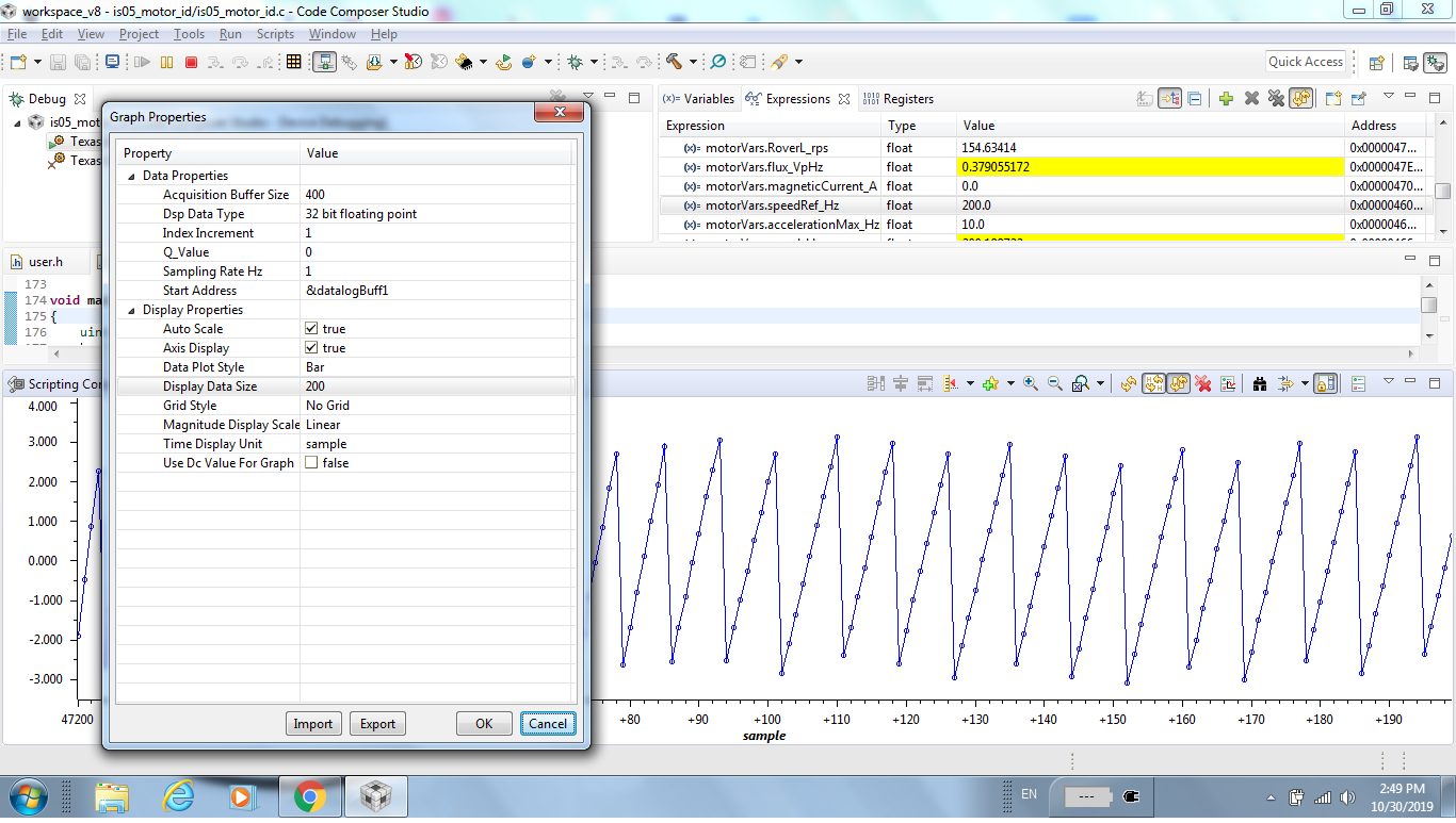 Ccstms320f280049 Datalog Sampling Frequency C2000 Microcontrollers