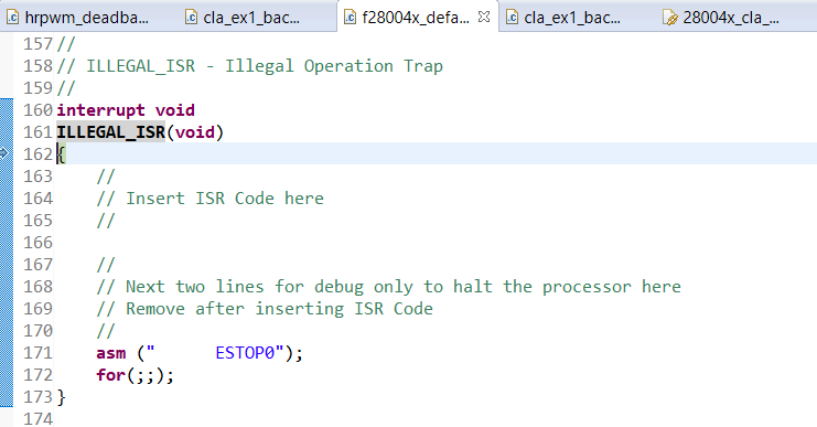 Tms320f280049 Access To Lsxmsel Register Cause Illegalisr C2000 Microcontrollers Forum