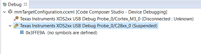 F28M36P63C2: Can't Run Target CPU: (Error -1156 @ 0x8050) Device may be ...