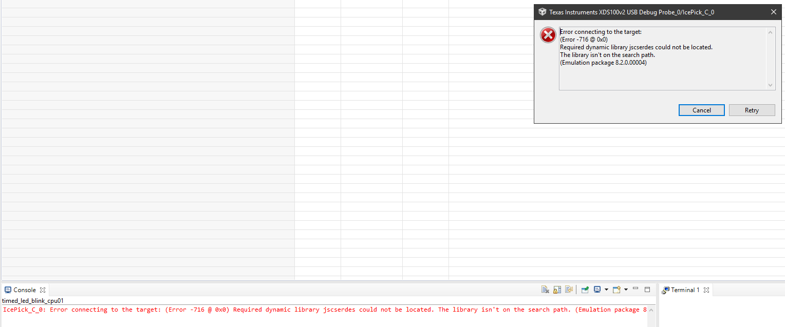 LAUNCHXL-F280049C: Error while uploading ending in process terminated. - C2000 microcontrollers ...