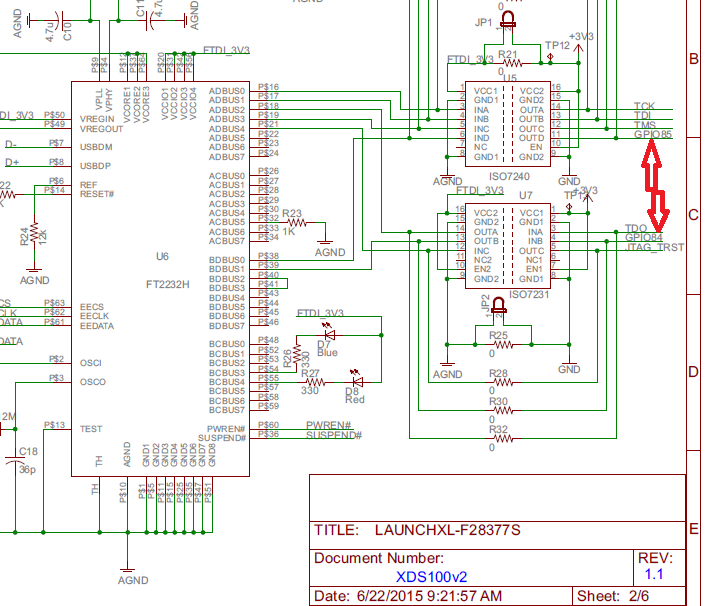 TMS320F28377S: JTAG connections - C2000 microcontrollers forum - C2000™︎ microcontrollers - TI ...