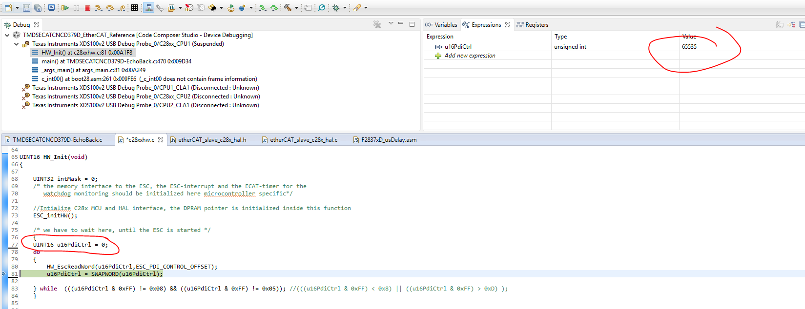 CCS/LAUNCHXL-F28377S: ethercat - C2000 microcontrollers forum - C2000™︎ microcontrollers - TI ...