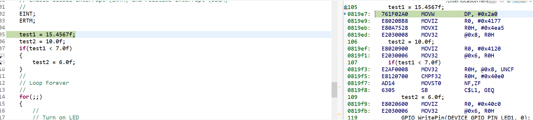 Compiler/TMS320F280049: "0-Register Optimizations" causes unexpected behavior - C2000 ...
