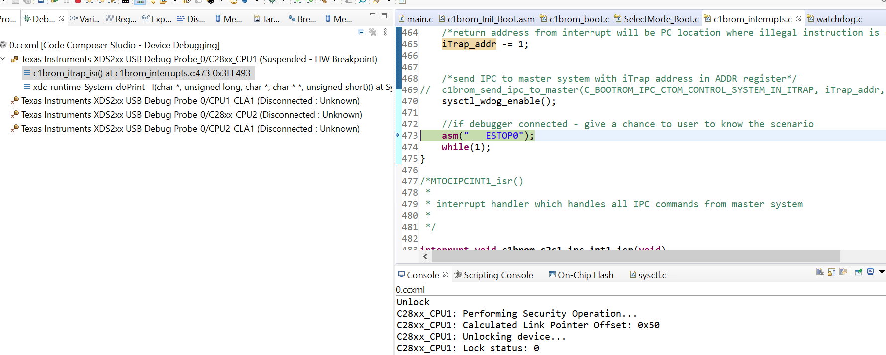 Dcsm Device Unlocked But Cant Load Via Jtag C2000