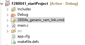 RTOS/TMS320F280041: New F280041 project with TI-RTOS not compiling - C2000 microcontrollers ...