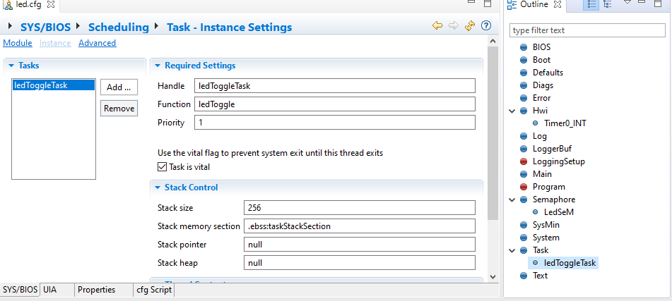 CCS/TMS320F280049C: Regarding TI-RTOS - C2000 microcontrollers forum - C2000™︎ microcontrollers ...