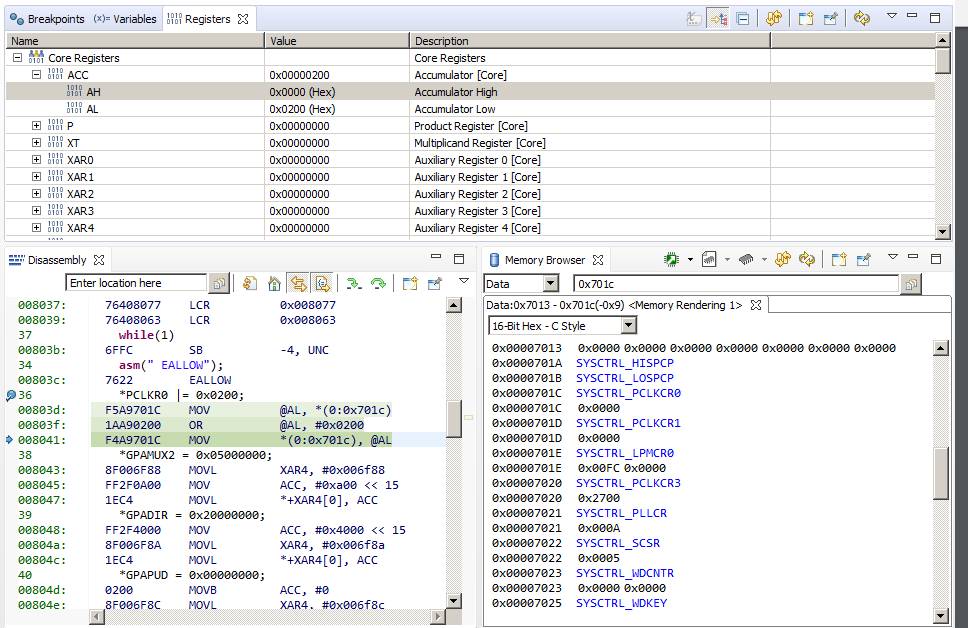 TMS320F28335: Peripheral Memory Access Using Pointer - C2000 ...