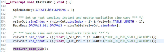 TMS320F28377D: Source code for "resolver_algo_CLA()" - C2000 microcontrollers forum - C2000™︎ ...