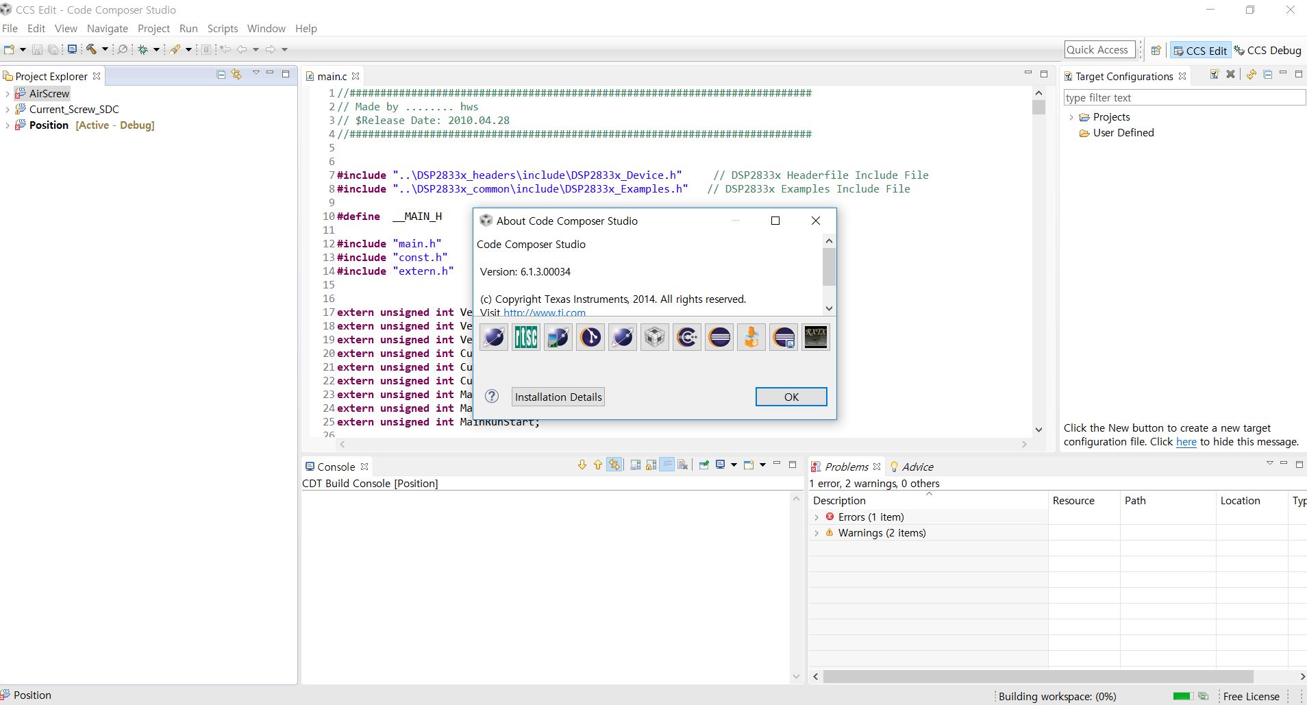 The problem of CCStudio V6 (project explorer window) - C2000 ...