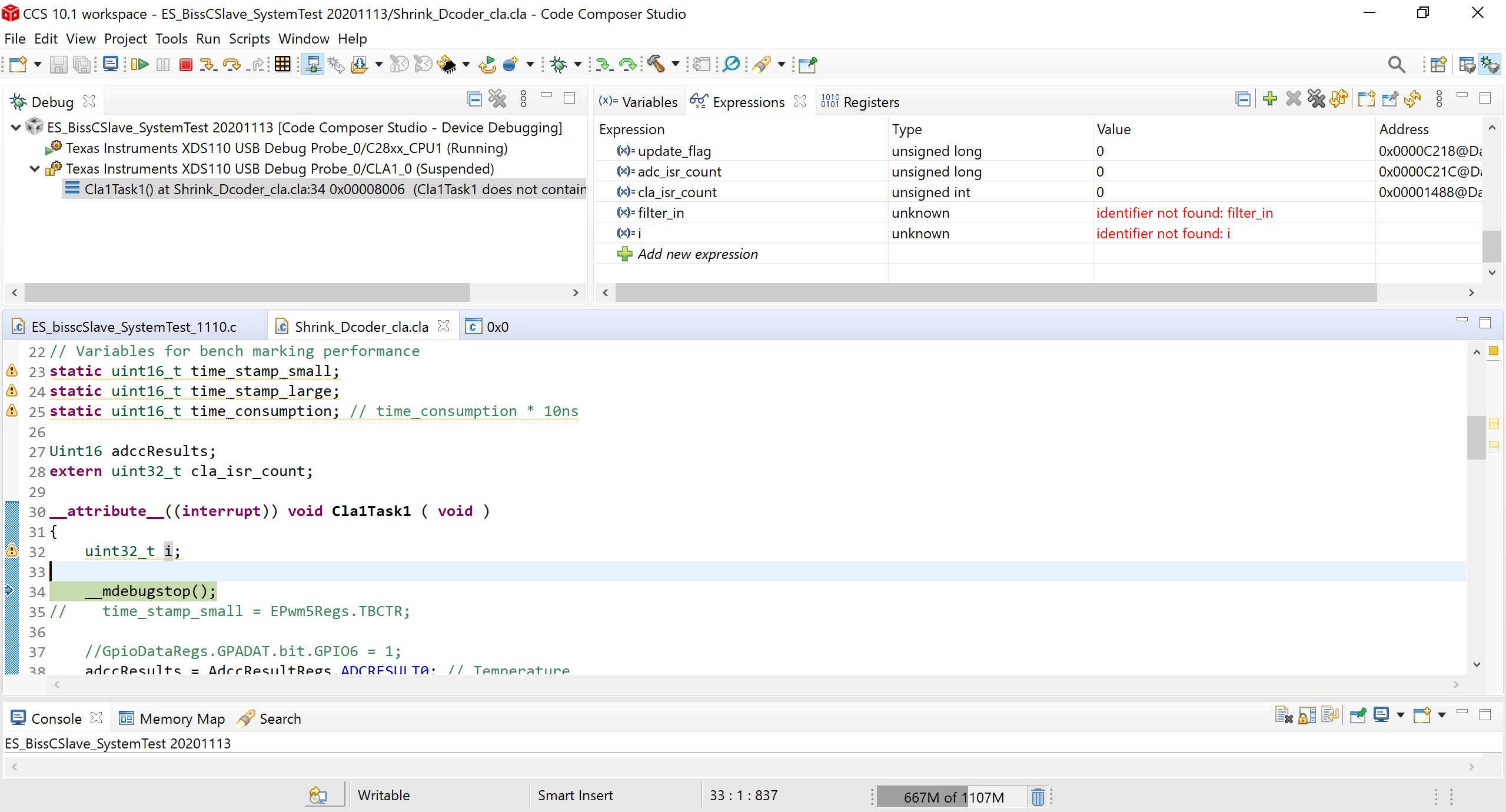 Tms320f280049 Watch Local Variables In Cla Task In Ccs Ide C2000 Microcontrollers Forum