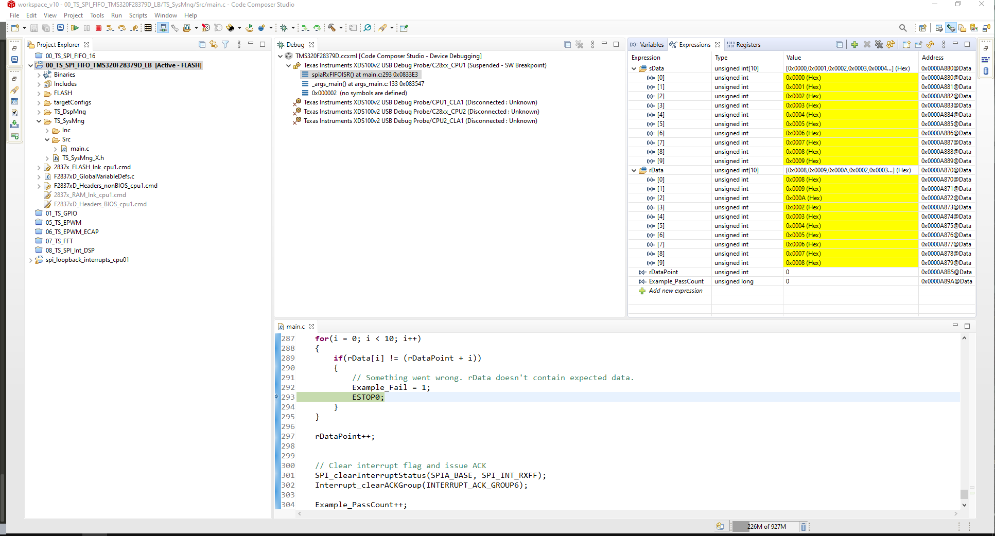 Compiler/TMS320F28379D: SPI communication with STM32f429 board - C2000 microcontrollers forum ...