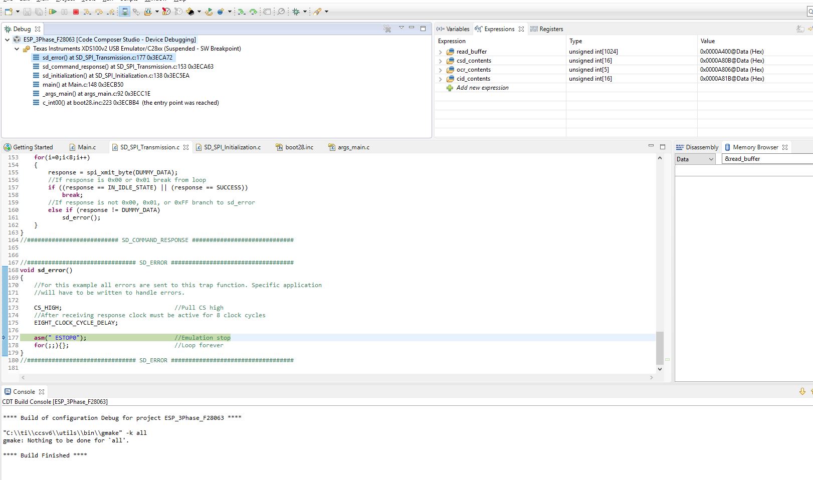 Read and write from SD card in F28063 - C2000 microcontrollers forum ...