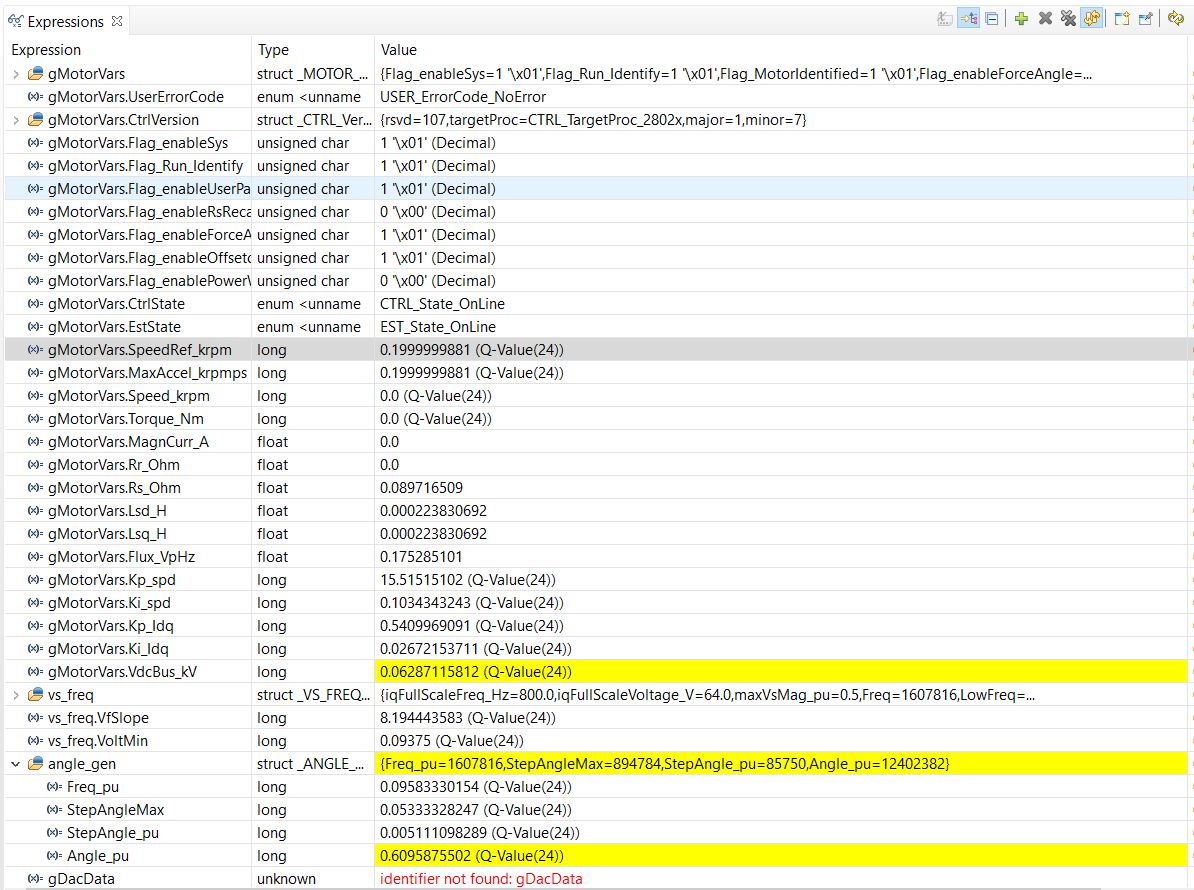 CCS/DRV8301-69M-KIT: Lab2b Rs value is infinite, motor does not spin during identification ...