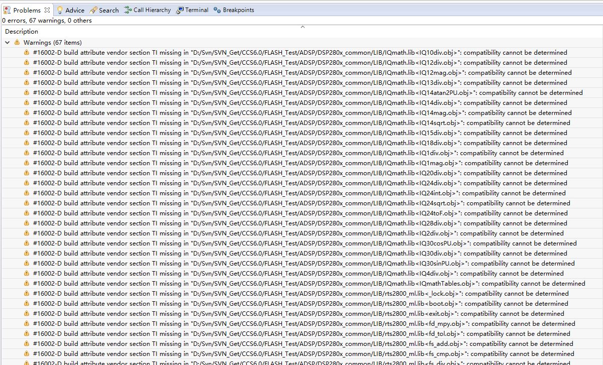 CCS/TMS320F2812: Compiler warning: Compatibility cannot be determined - C2000 microcontrollers ...