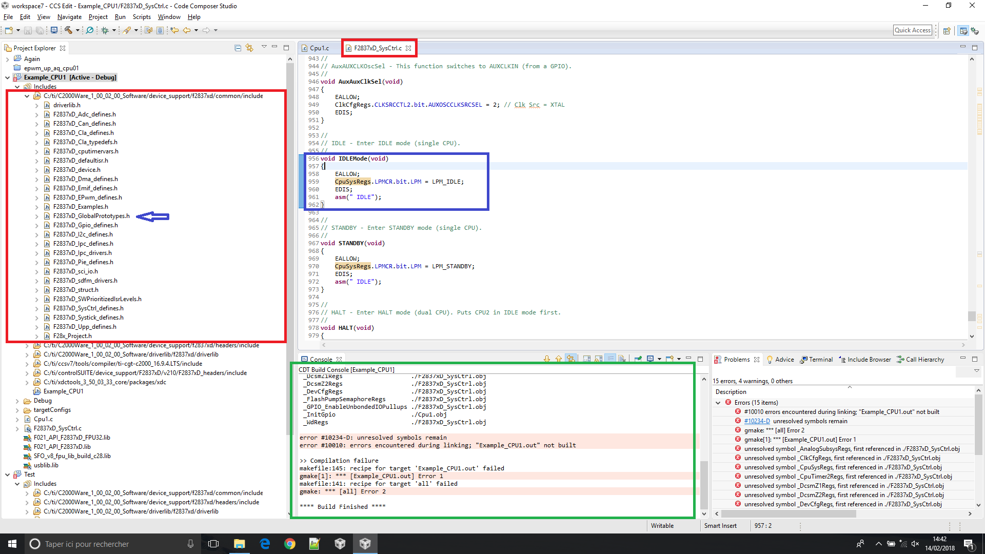 CCS/TMS320F28379D: F2837xD_GlobalPrototypes.h Error(#41 - #80 - #91 ...