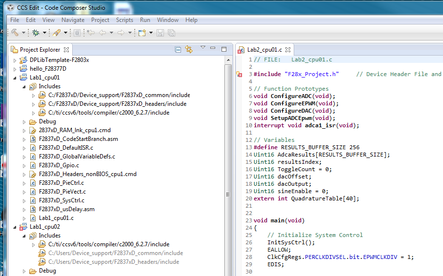Workshop Guide, F2837xD-TTO - C2000 microcontrollers forum - C2000™︎ ...