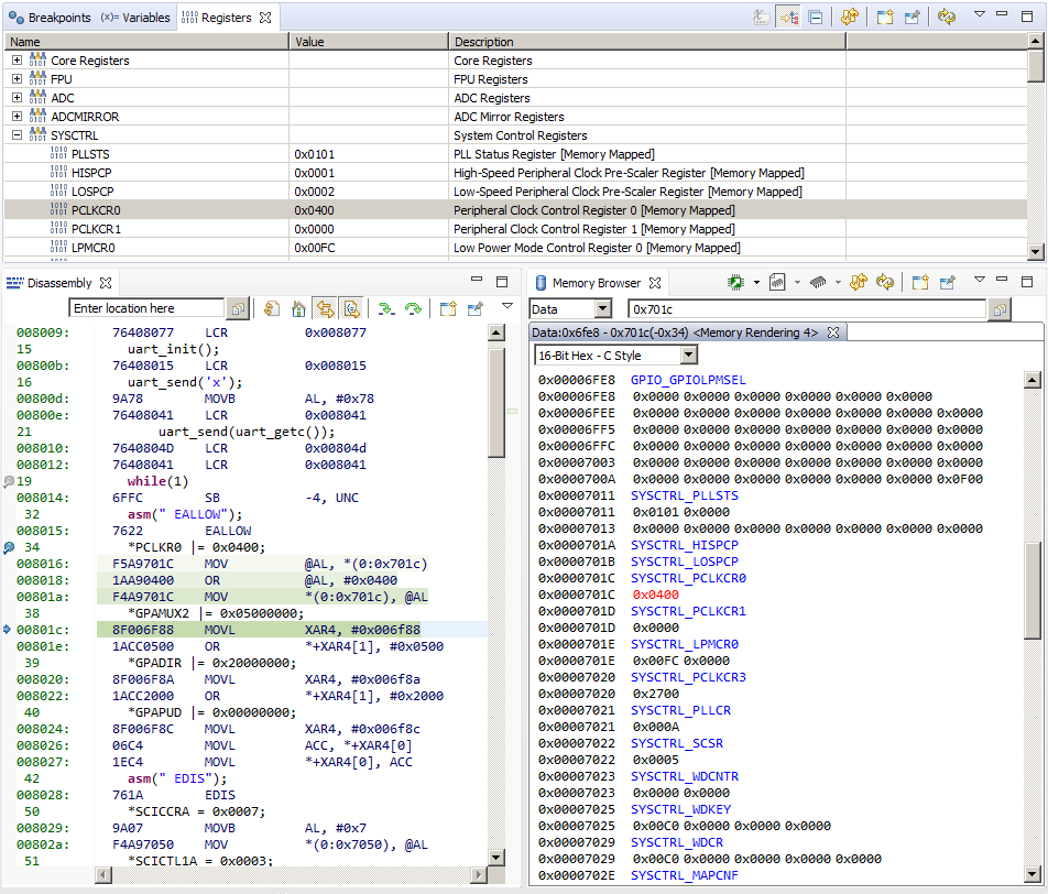 TMS320F28335: Peripheral Memory Access Using Pointer - C2000 ...