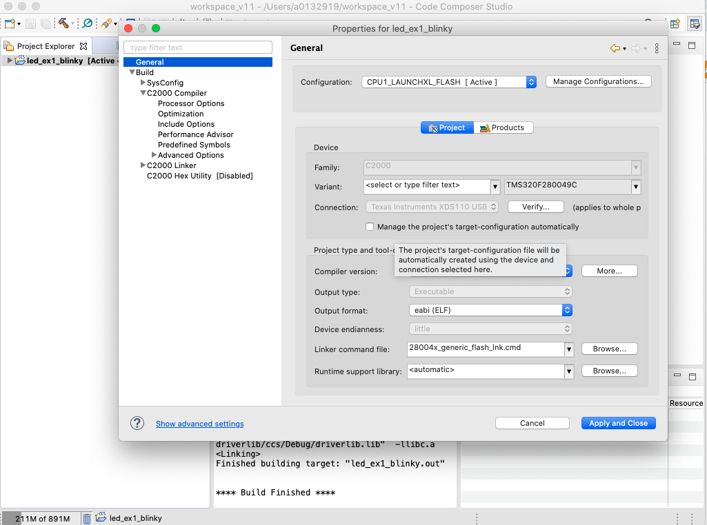 CCS/TMS320F280048: EABI format missing object files - C2000 ...