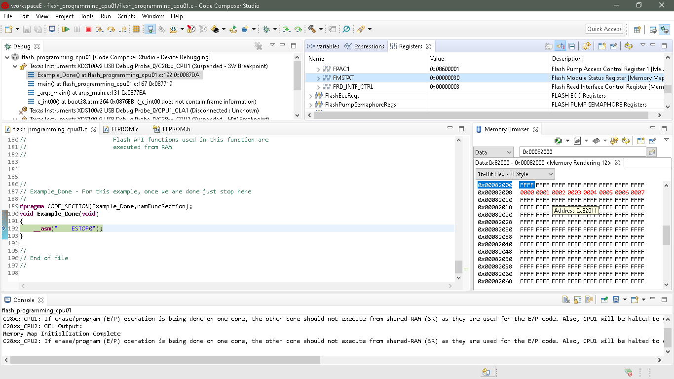 Compiler/TMS320F28379D: EEPROM_EMULATION-TMS320F28379D - C2000 microcontrollers forum - C2000™︎ ...