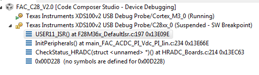 USER11_ISR() called without TRAP instruction - C2000 microcontrollers forum - C2000™︎ ...