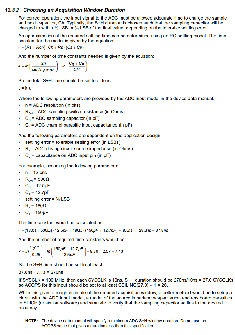 Tms320f28377d Adc Sampling Error And Setting Acqps Correctly C2000 Microcontrollers Forum