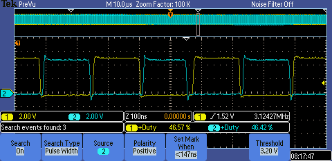 TMS320F28377S: Jitter on falling Edge of PWM channel B when High Resolution Periode is used ...