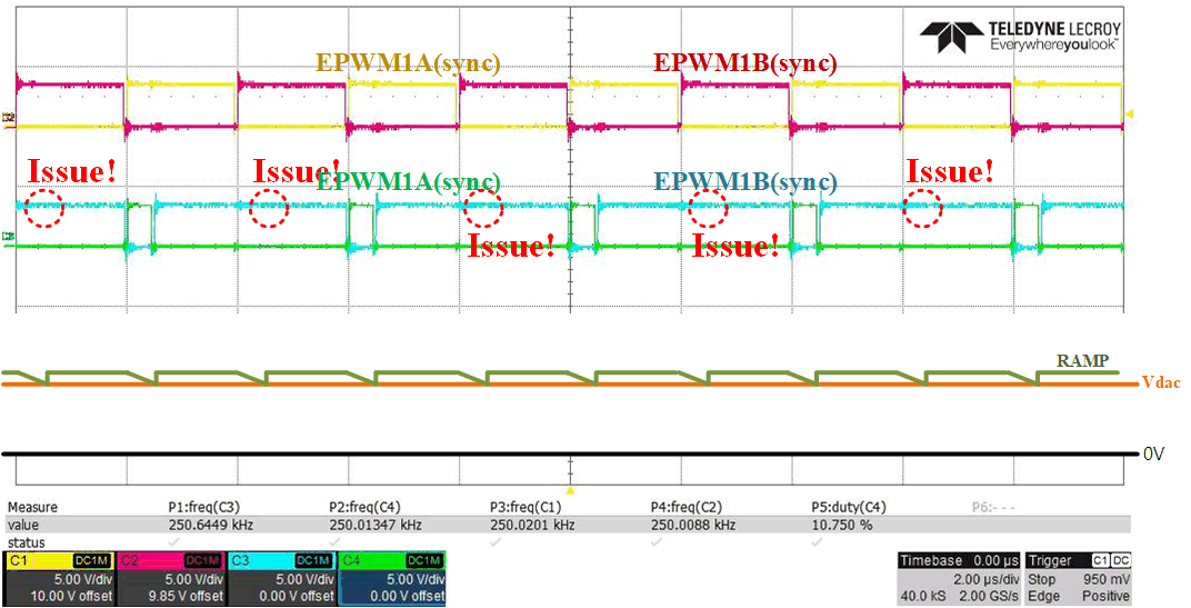CCS/TMS320F280049C: TMS320F280049 Phase shift full bridge PCMC issue - C2000 microcontrollers ...